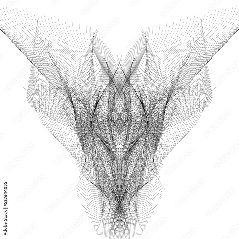 abstract minimal x-ray line art dragon head, wildlife, deer head vector ...