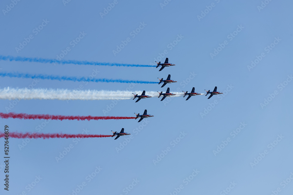 Patrouille de France aerobatics team, famous demonstration of French ...
