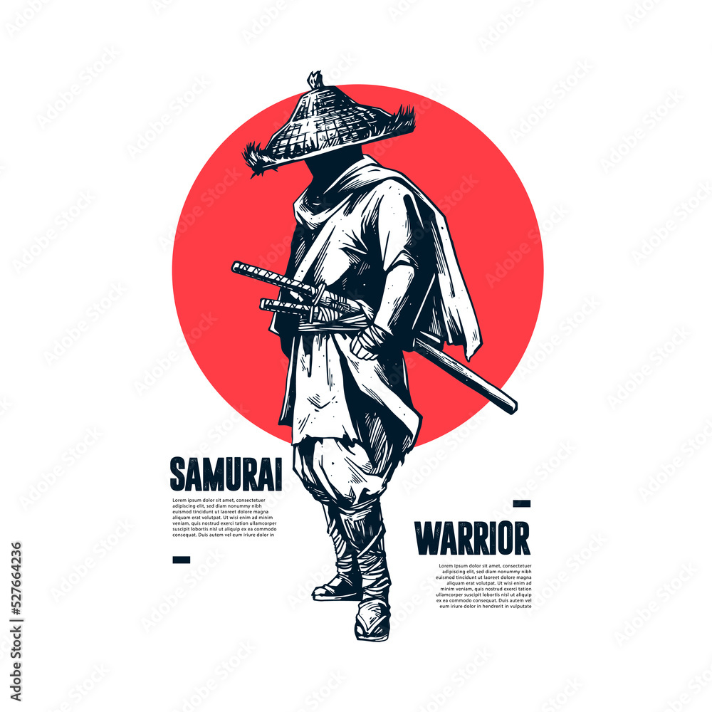 samurai character artwork Stock Vector | Adobe Stock