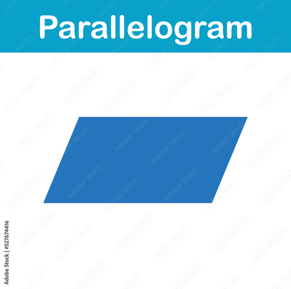 2d geometric shape of paralelogram Stock Vector | Adobe Stock