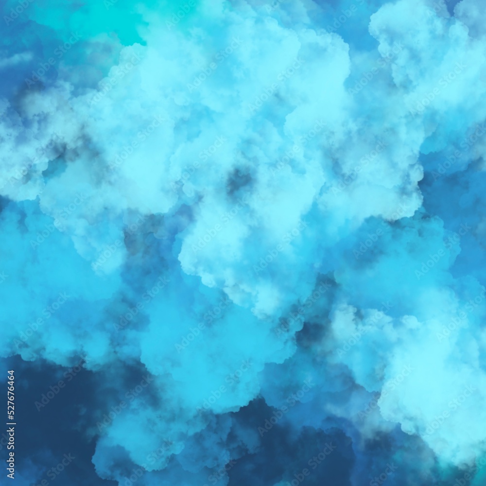 Abstract blue background, cloud illustration Stock Illustration | Adobe ...