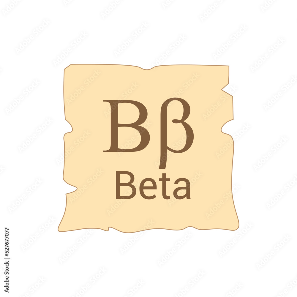Beta symbol icon with name. greek alphabet letter Stock Vector | Adobe ...