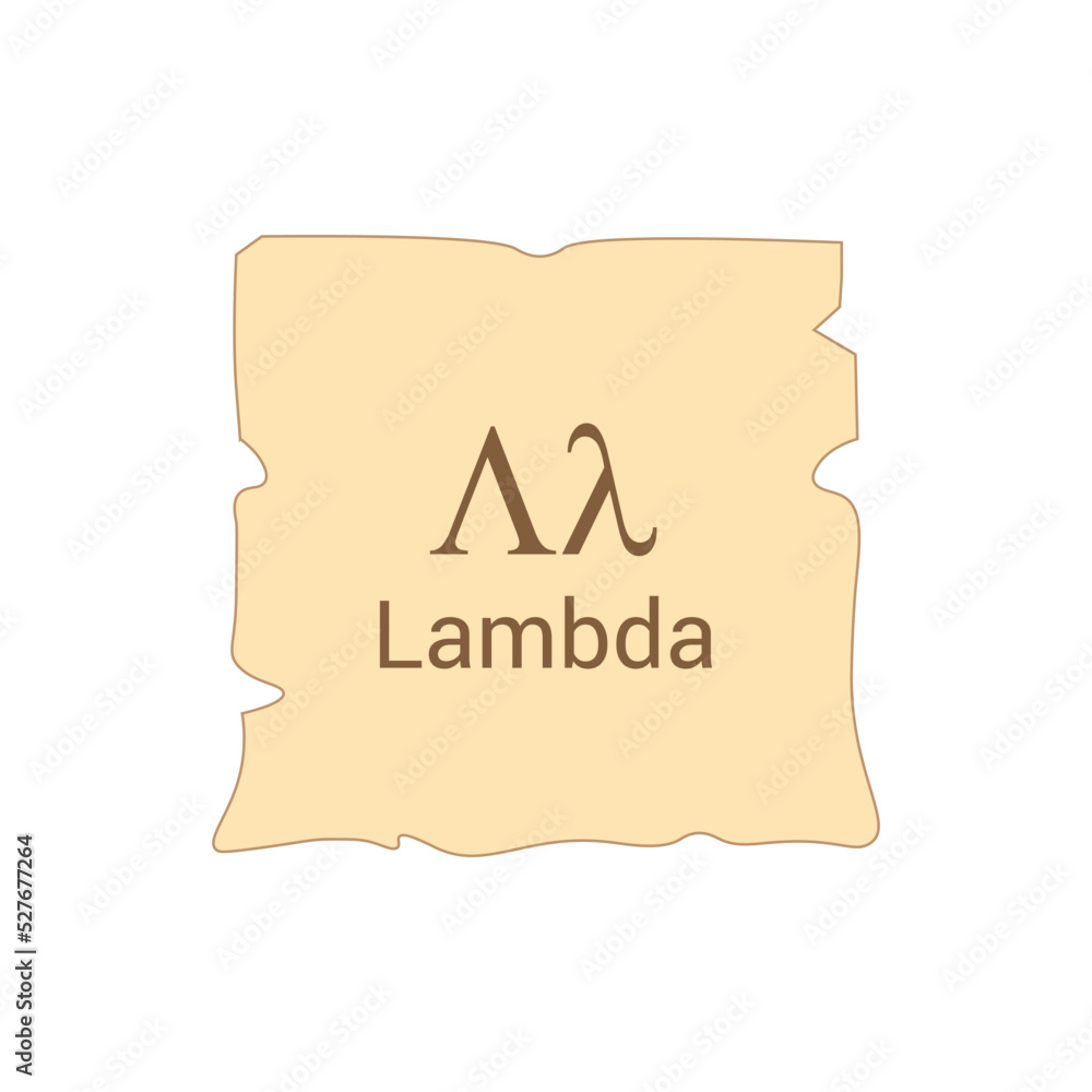 Poster lambda symbol icon with name. greek alphabet letter – Wall Art ...