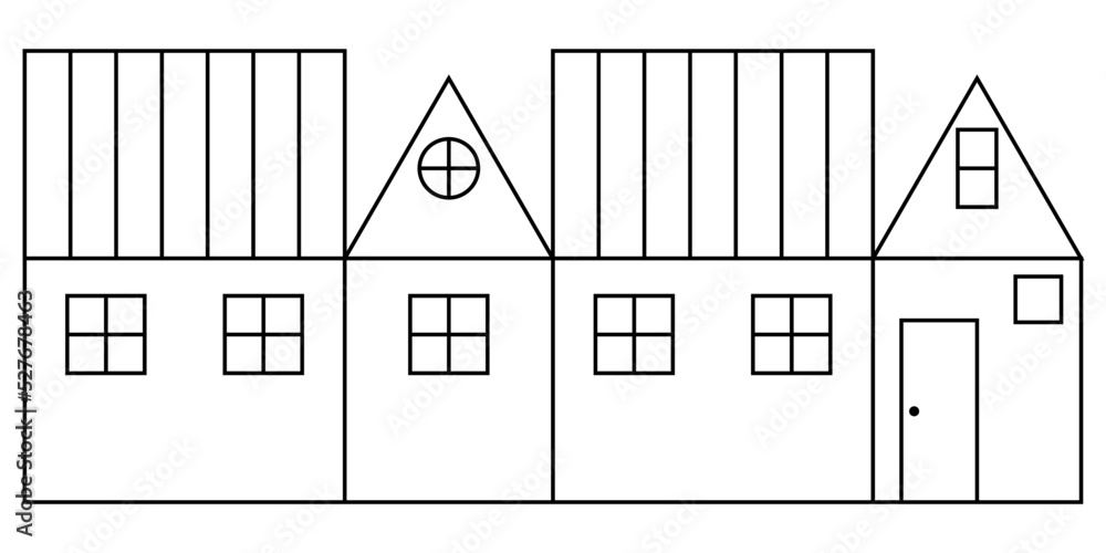 Paper model of house net for kids Stock Vector | Adobe Stock