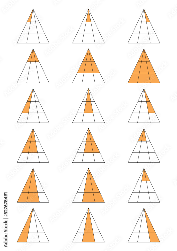 How many triangles? Math game for kids Stock Vector | Adobe Stock