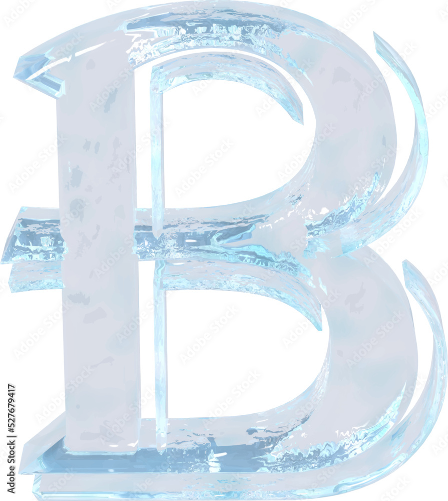 Symbol made of ice. letter b Stock Vector | Adobe Stock