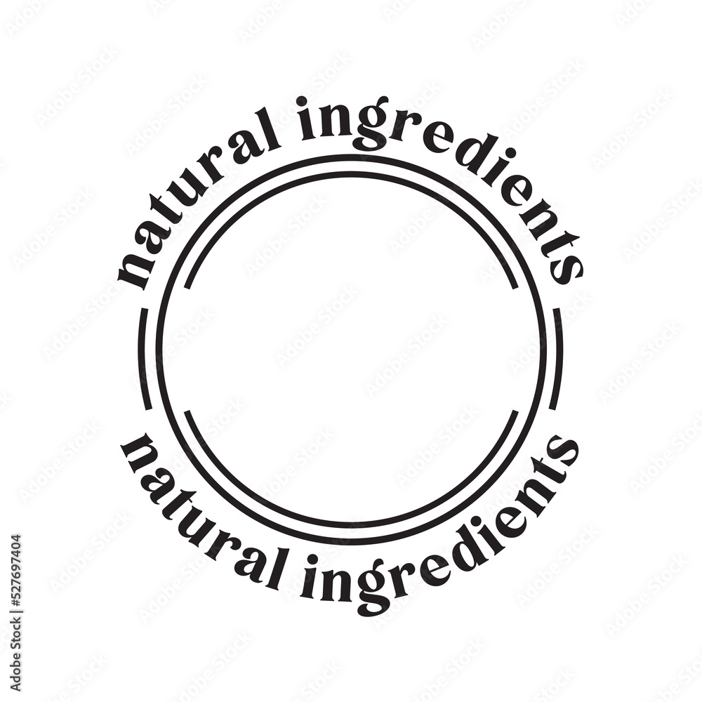 Natural Ingredients Label, Food Label, Natural Label, Packaging Label ...