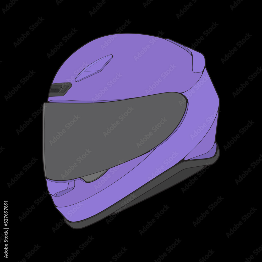 Block Helmet Full Face Vector Illustration Helmet Concept Helmet Vector Vector Art เวกเตอร์