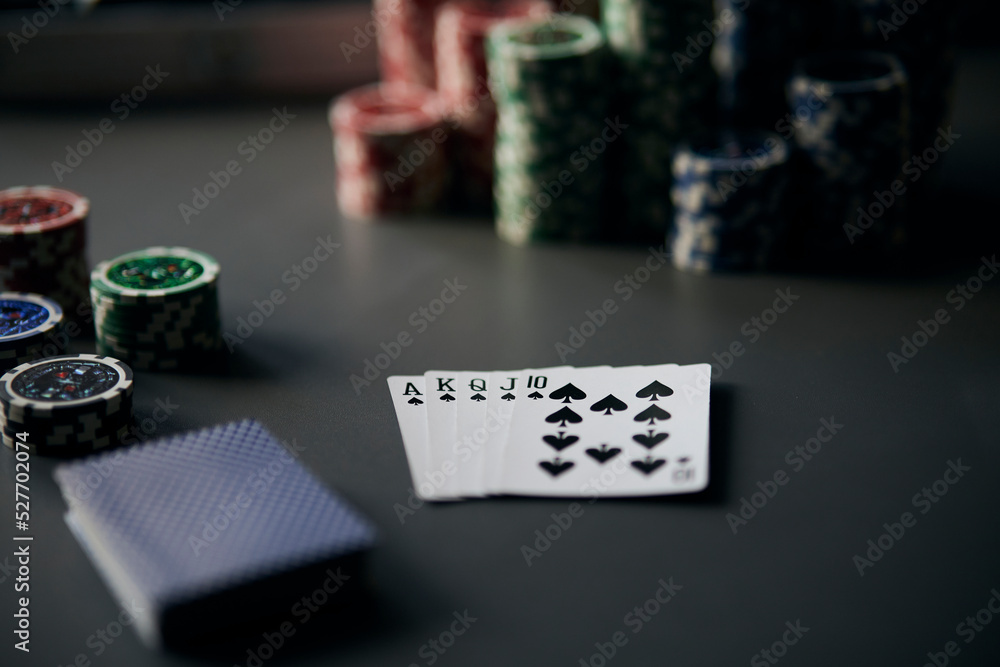 Poker Hands Royal Flush. Five playing cards - the poker royal flush ...