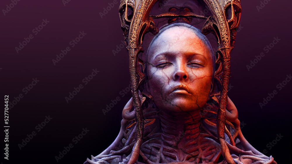 queen of the underworld, lady in gothic style, surrealistic portrait ...