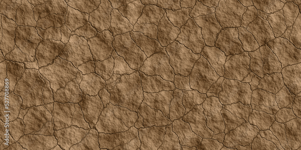 ภาพประกอบสต็อก Seamless dry barren cracked dirt or mud background ...