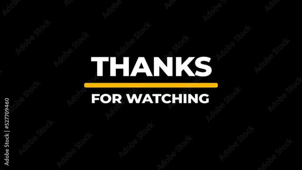 Animation thanks for watching. Animated motion graphics on the ...