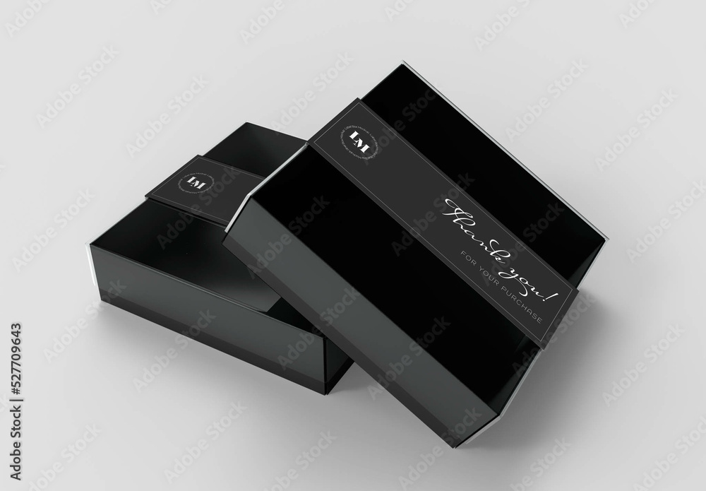 Sticker on Box Mockup Stock Template | Adobe Stock