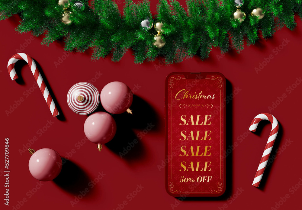 Christmas Phone Mockup Stock Template | Adobe Stock
