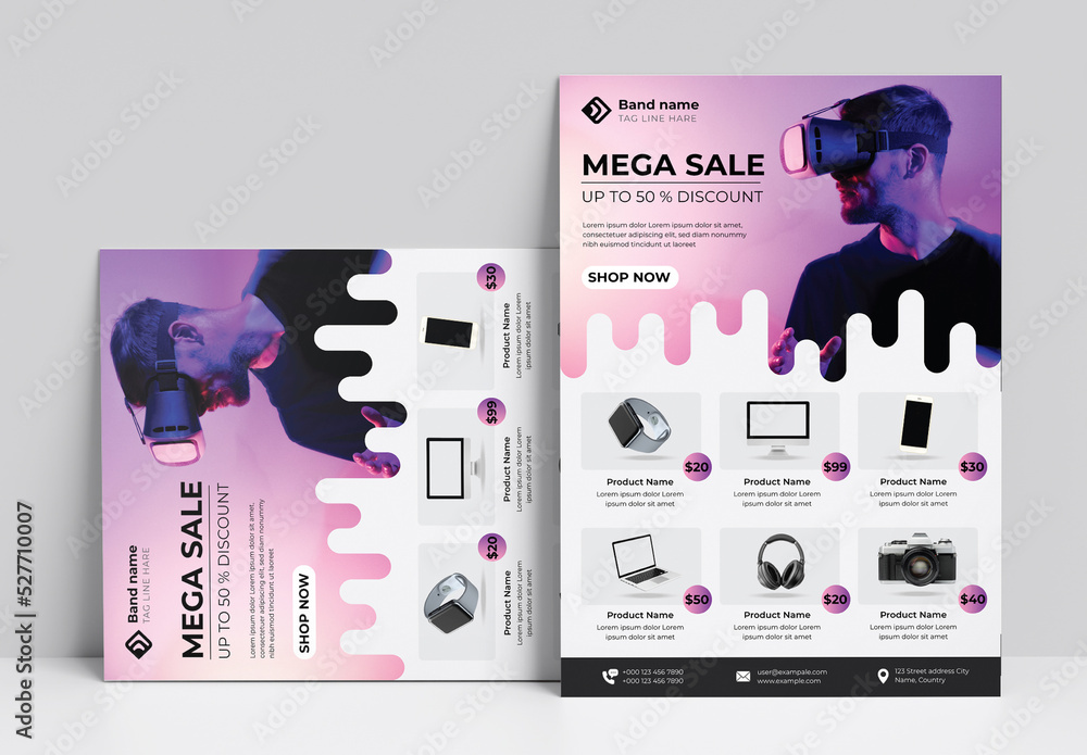 Economics Product Flyer Design Layout Stock Template | Adobe Stock
