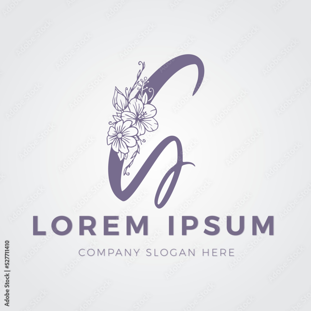 G letter fashion logo Modern and luxury style blossom flower vector for ...