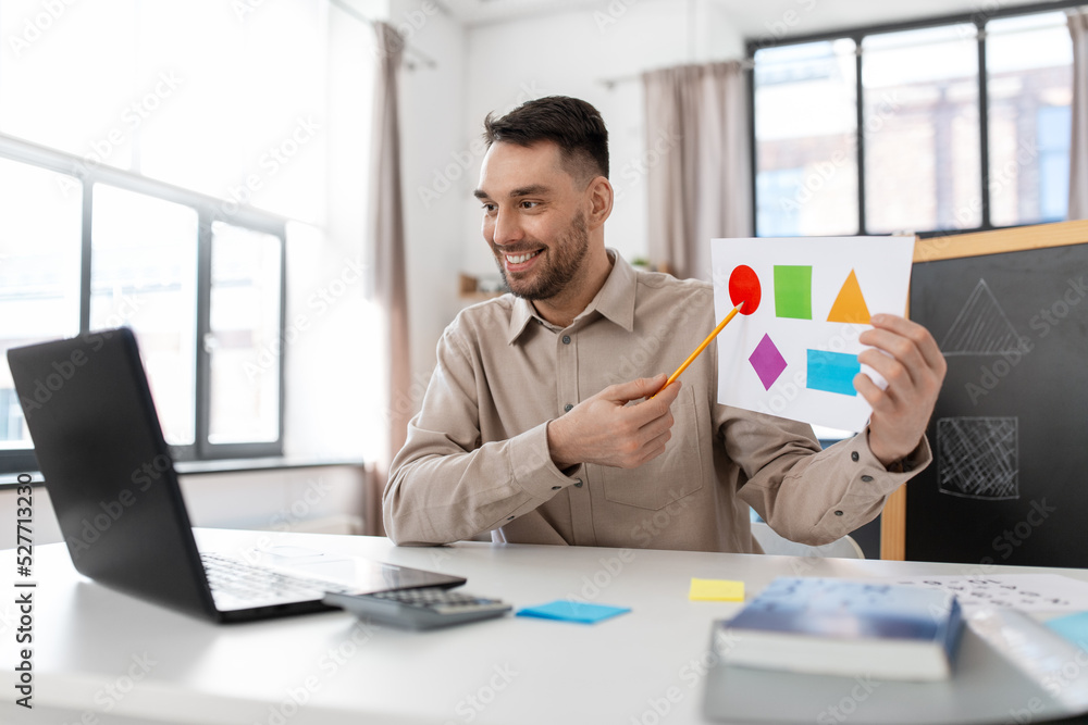 distance education, primary school and remote job concept - happy ...