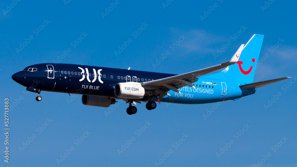 TUI Boeing 737-800 airplane (TUI Blue special livery) foto de Stock ...