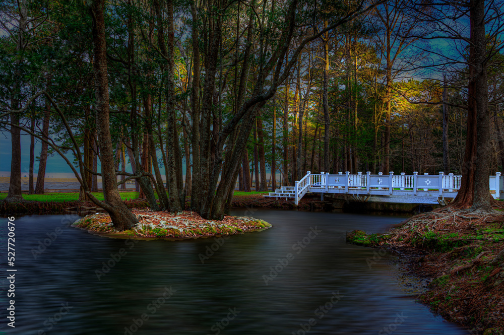 Island in the Stream A small island protruding out of the stream in the ...