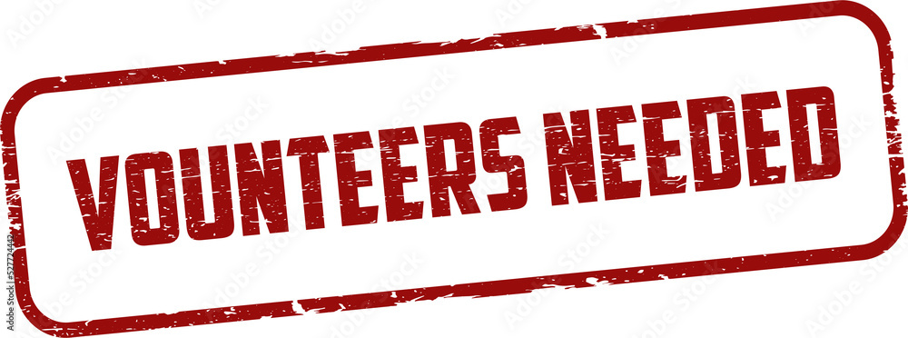 Volunteers needed sign or stamp png Stock Illustration | Adobe Stock