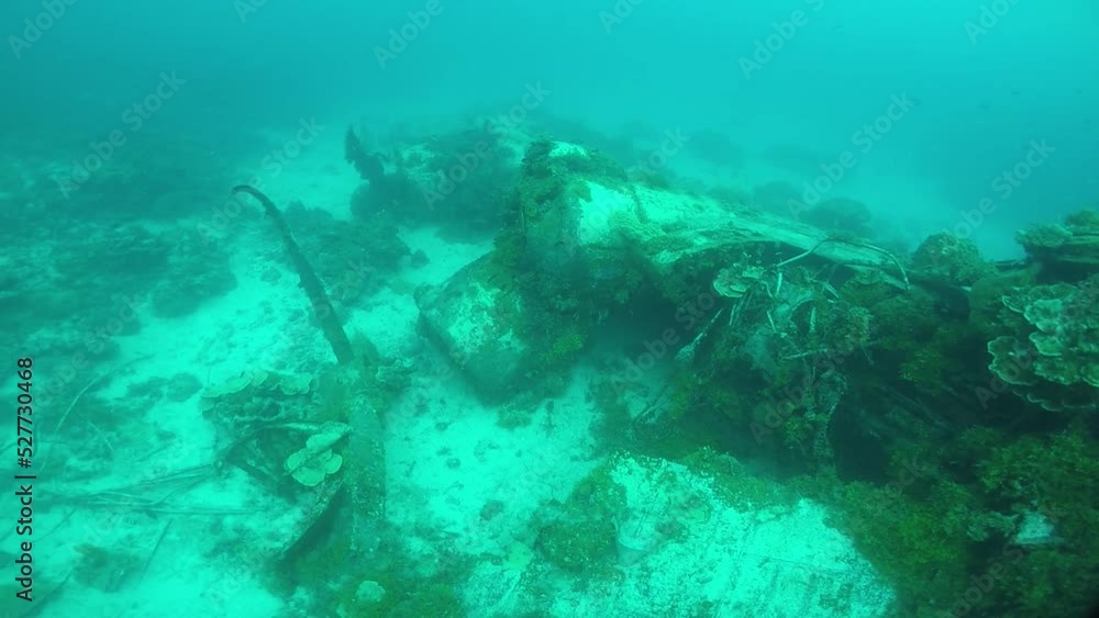 Japanese navy airplane Emily seaplane in WW2 Chuuk (Truk lagoon ...