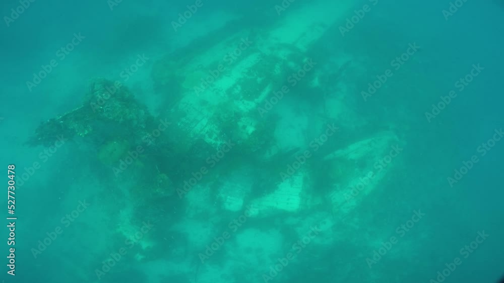 Japanese navy airplane Emily seaplane in WW2 Chuuk (Truk lagoon ...