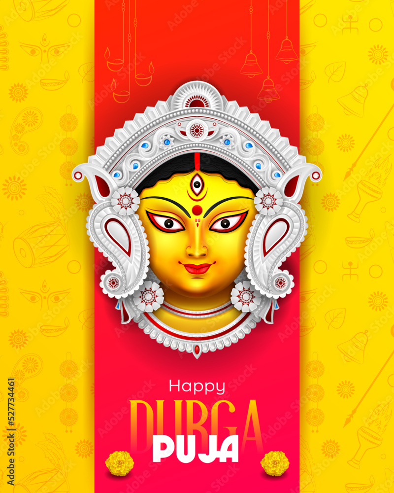 happy durga puja creative ads and social media post banner design Stock ...