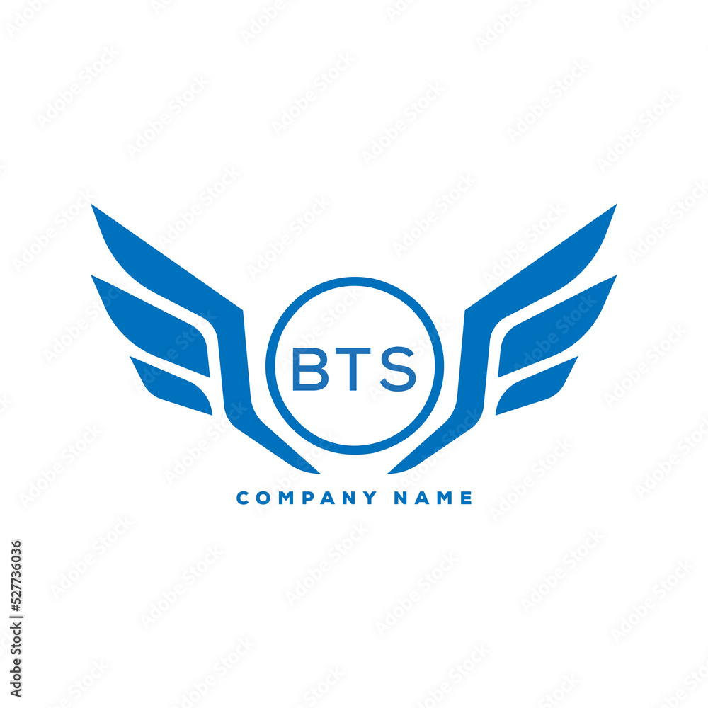 BTS letter company logo design.BTS creative initials monogram vector ...