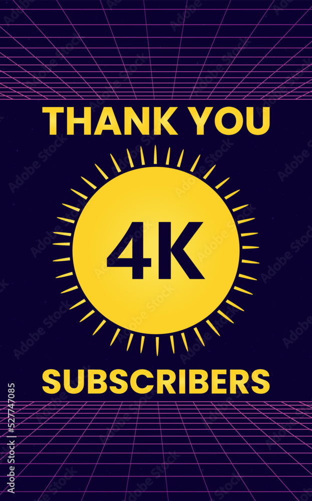 Thank you 4k or 4 thousand subscribers with starburst on retro sci-fi ...