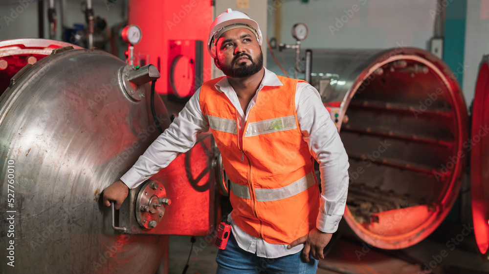 People on the industrial production line work in the commercial ...