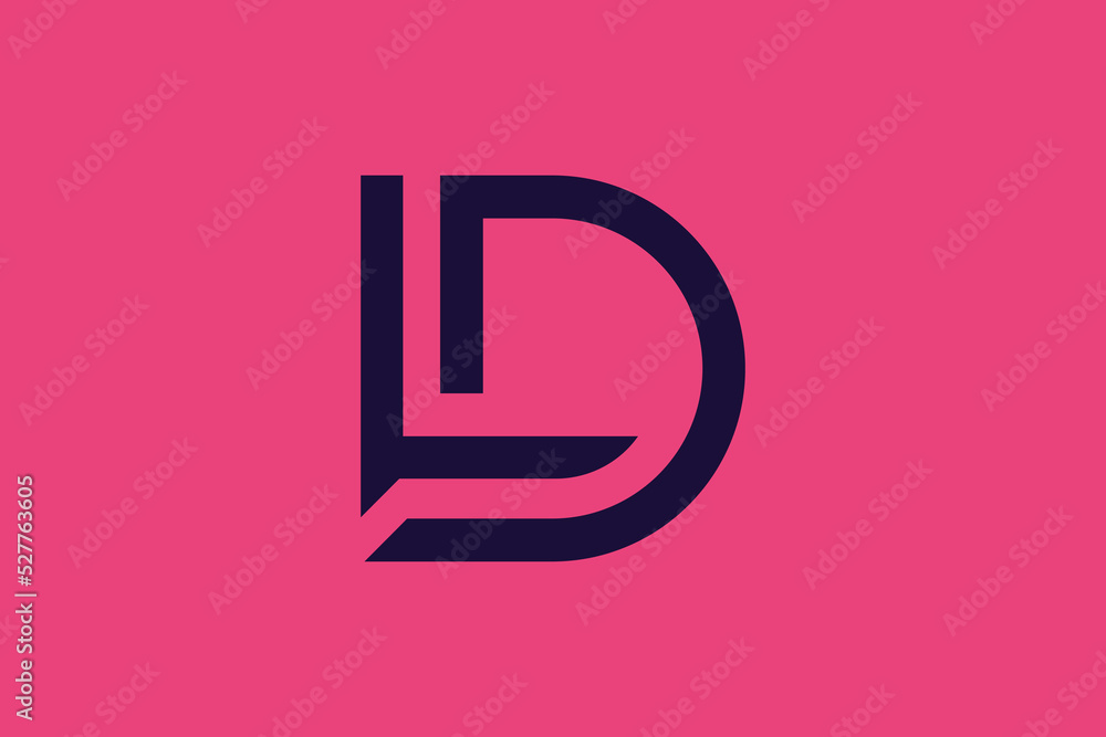 Minimal DL logo. Icon of a LD letter on a luxury background. Logo idea ...
