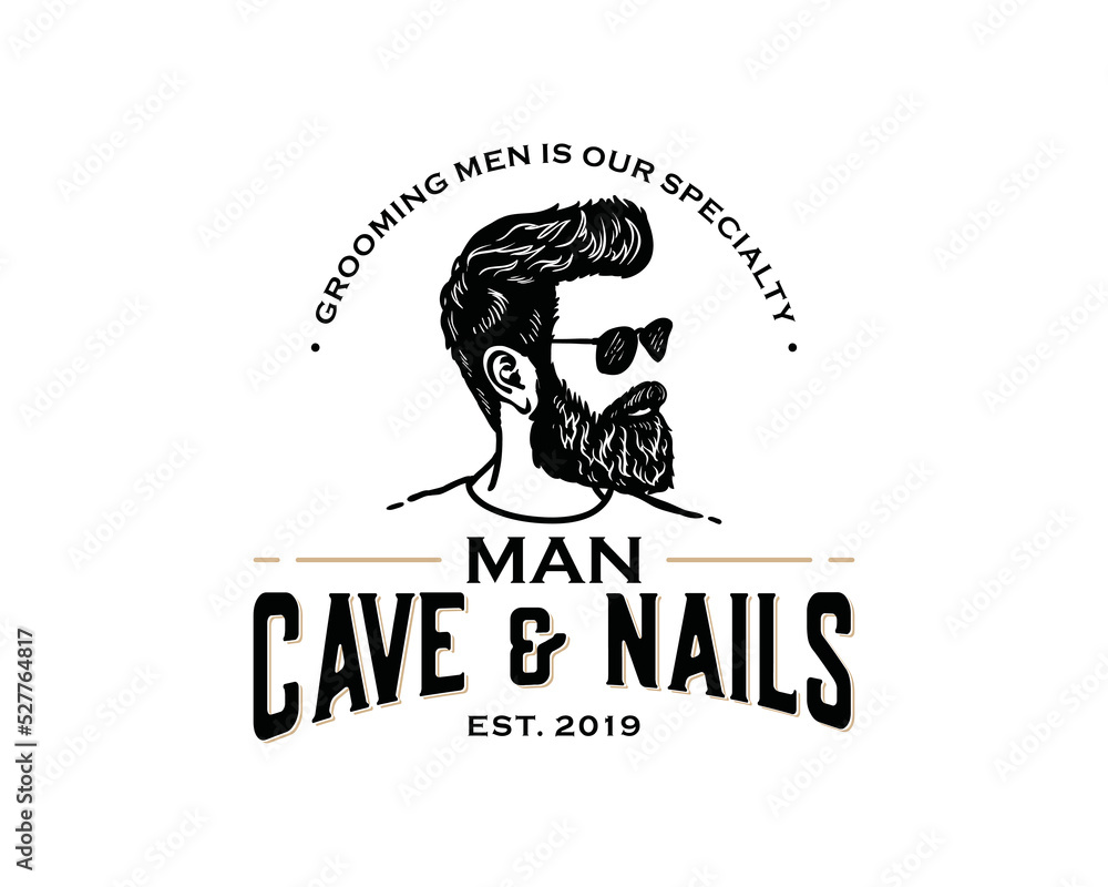 Haircut barbershop vintage logo vector. Barber sign symbol. Gentleman ...