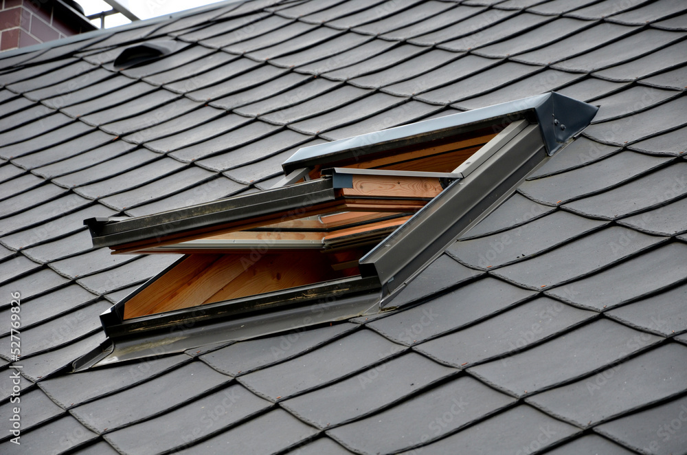 gray roof tiles with windows square slate template. square grid pattern ...