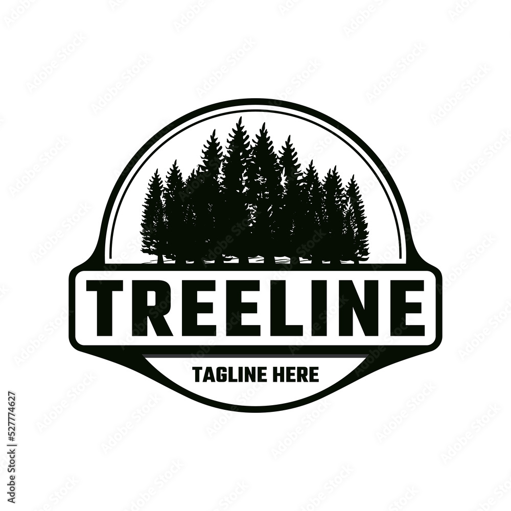 tree logo, tree design, tree vector, spruce emblem logo, spruce emblem ...