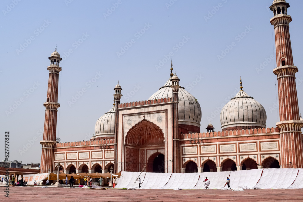 Architectural detail of Jama Masjid Mosque, Old Delhi, India, The ...