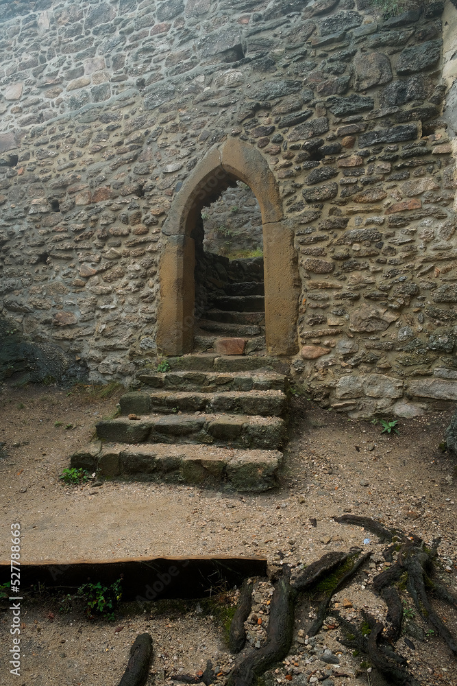 Ruine castles median old buildings . old stone castle. building in the ...