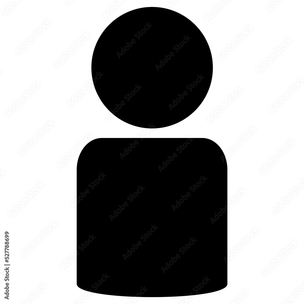Person Icon in schwarz als Symbol für Nutzerkonto, Ansprechpartner oder ...
