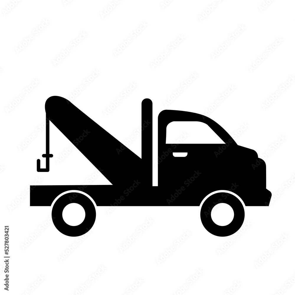 tow truck icon symbol sign vector illustration logo template Isolated ...