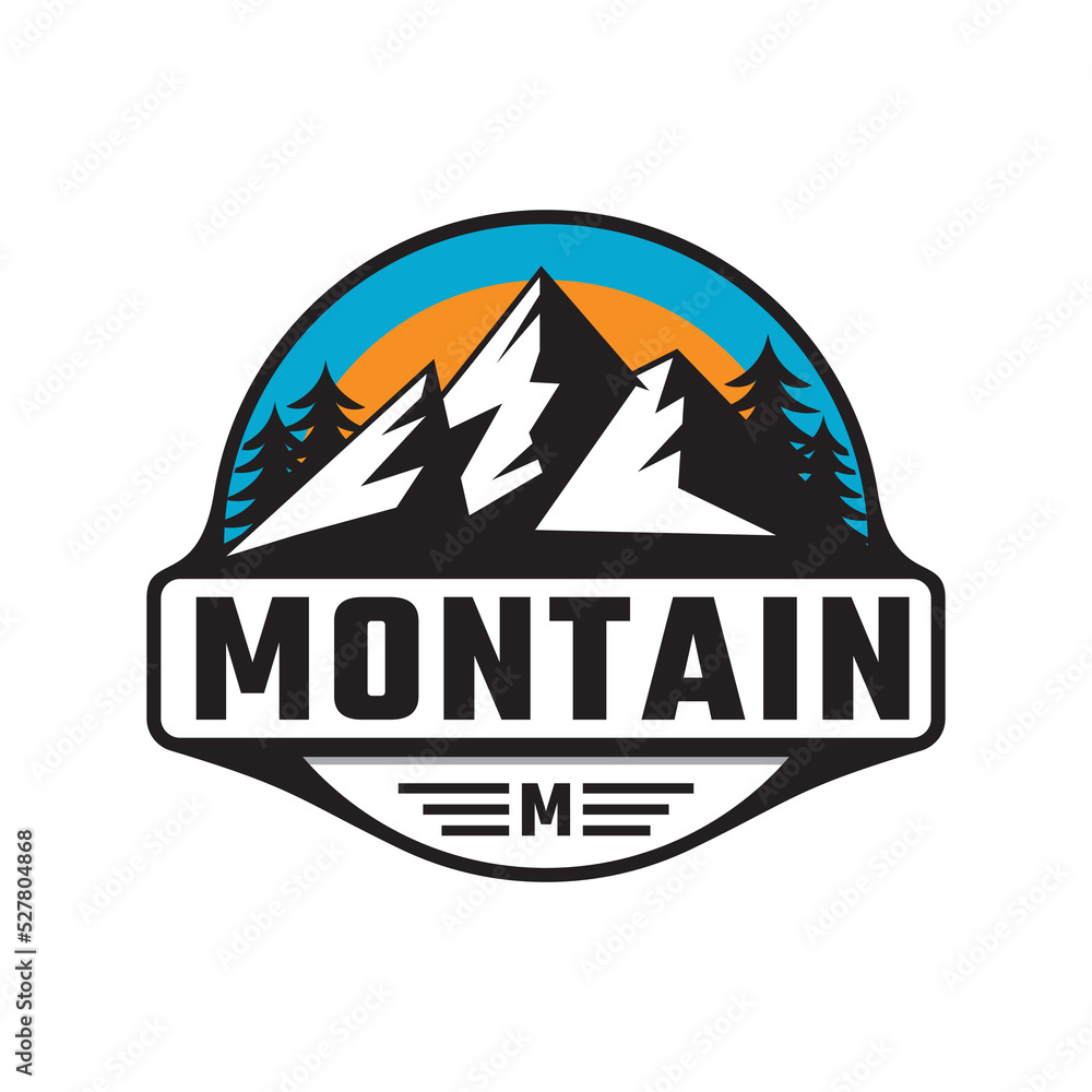 mountain logo, mountain design, mountain vector, mountain logo emblem ...