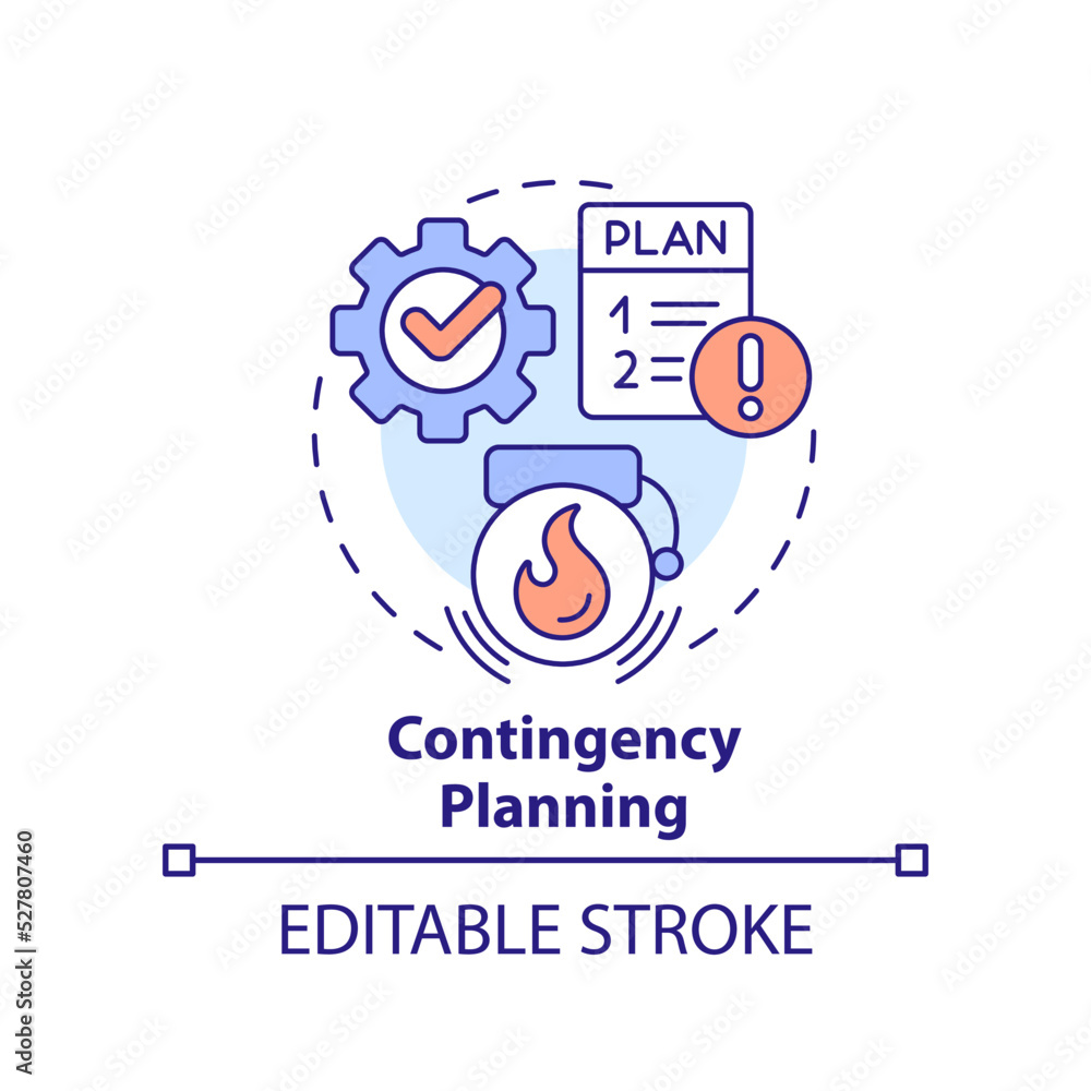Contingency planning concept icon. Risk management. Business strategy ...