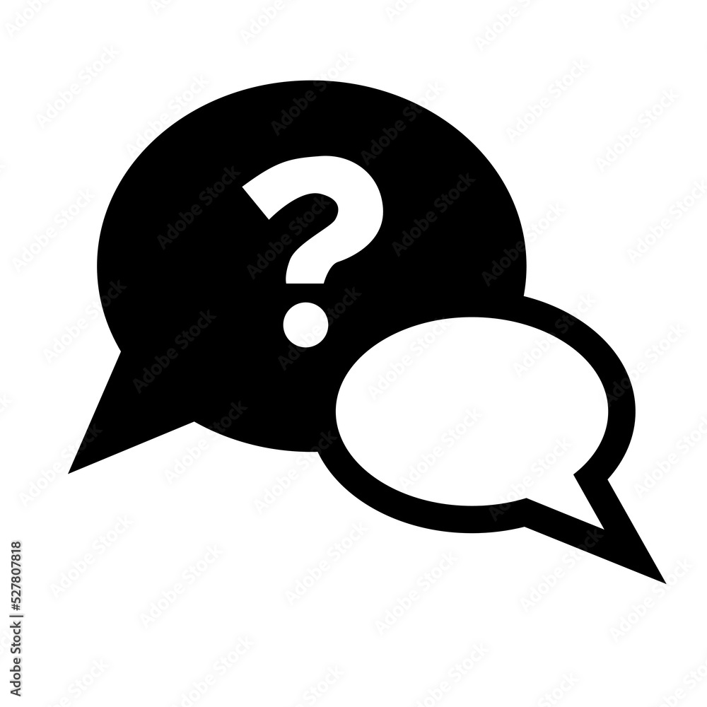 Asking question icon bubble speech with question mark symbol sign ...