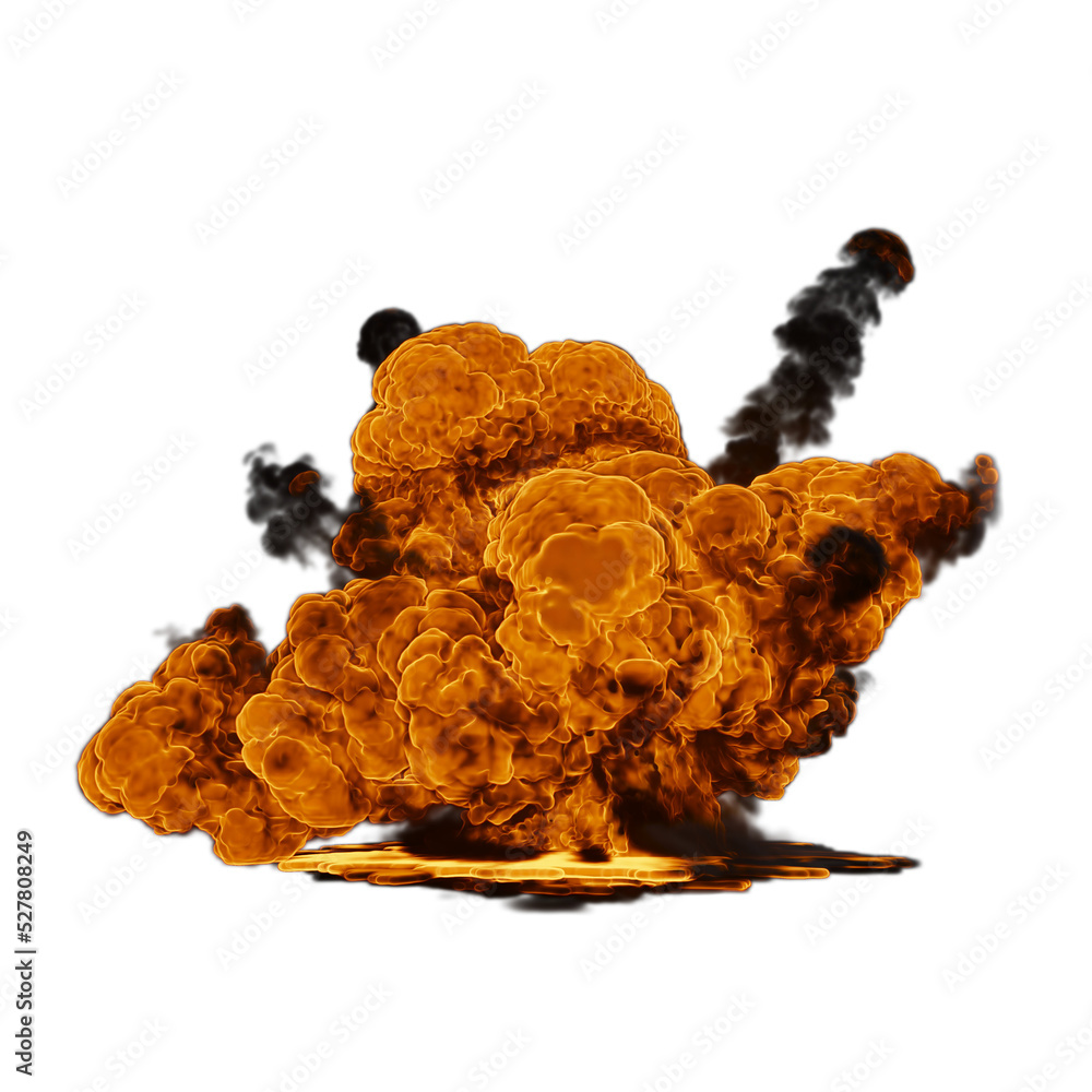 Fiery Explosion Bomb Blast Overlay, Transparent Background PNG Stock ...