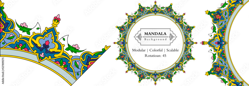 Mandala frame persian iranian arabic turkish islamic hindi indian ...