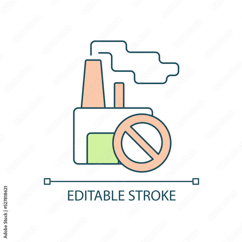 Industrial hazard prevention RGB color icon. Eliminating toxic and ...