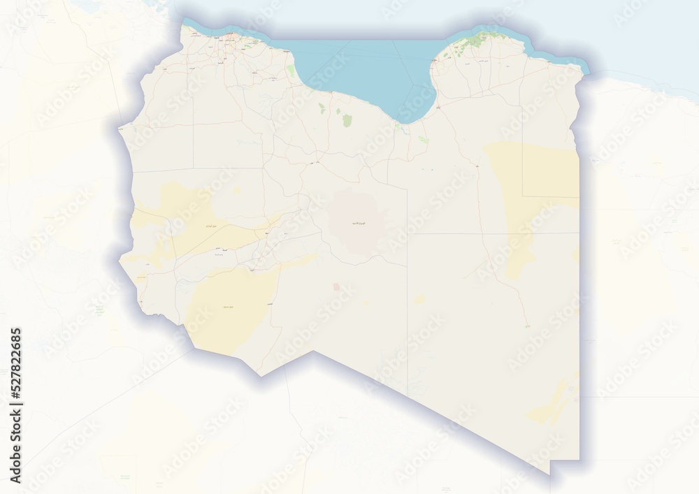 libya physical map