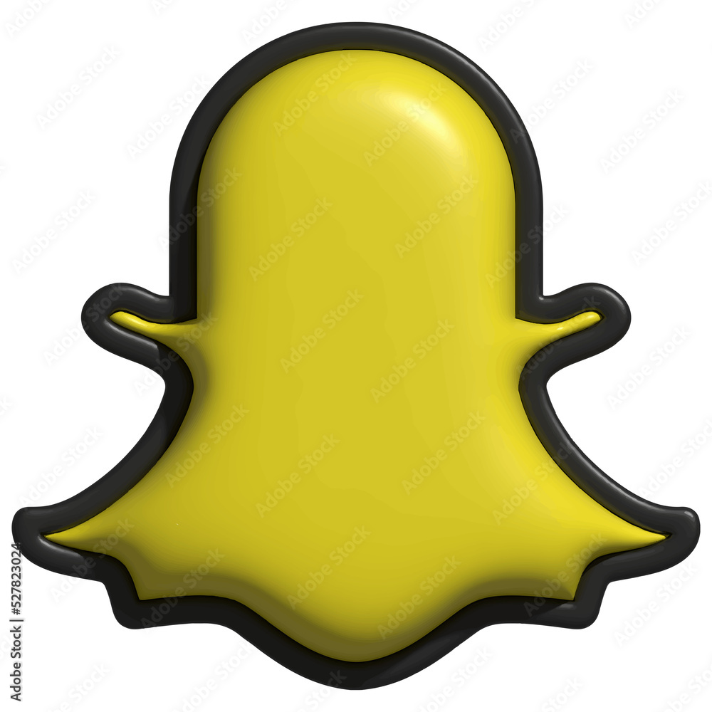 Snapchat logo 3d. 3d vector. Snapchat icon. Stock Photo | Adobe Stock