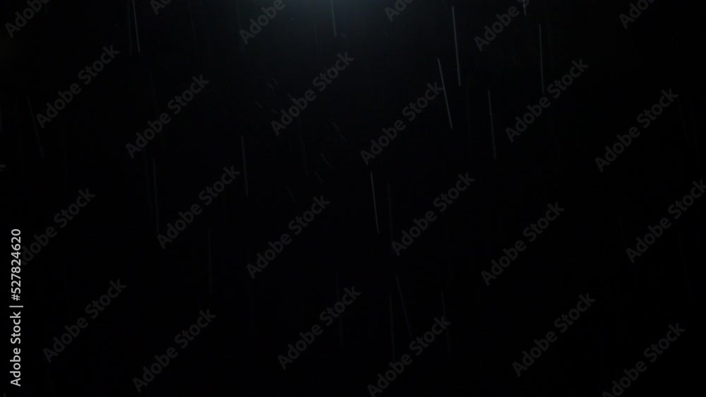 Night rain. 4k Loop Rain Drops Falling in rainy season. Real Rain ...