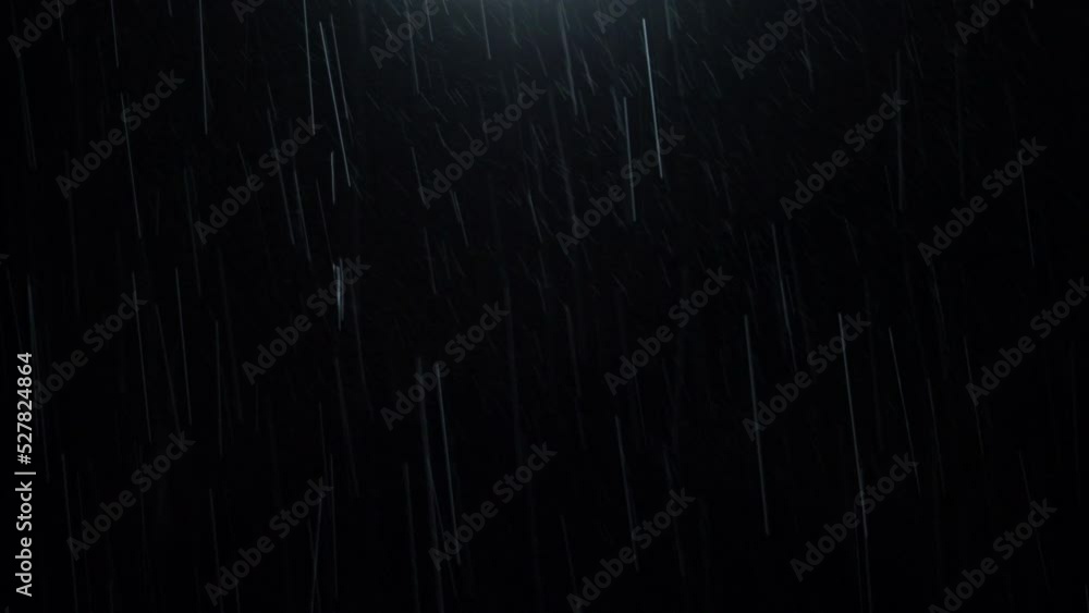 Night rain. 4k Loop Rain Drops Falling in rainy season. Real Rain ...