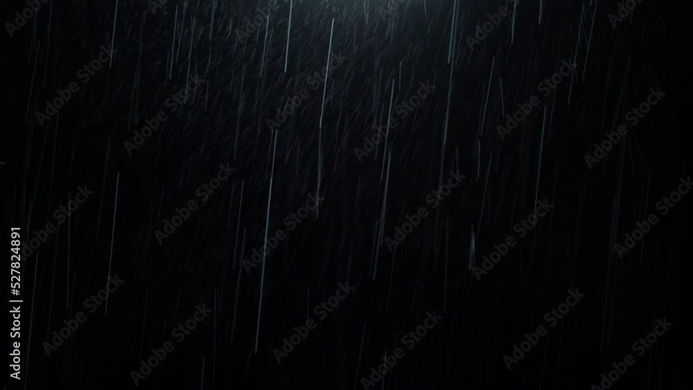 Night rain. 4k Loop Rain Drops Falling in rainy season. Real Rain ...