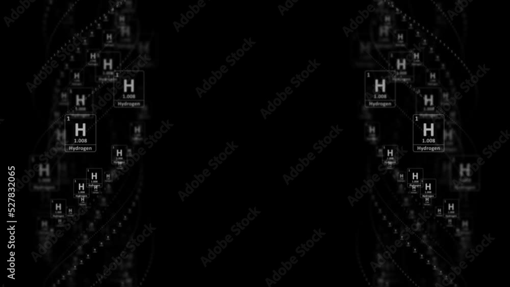 HYDROGEN Molecule Symbol, Chemistry Periodic Table, Animation ...